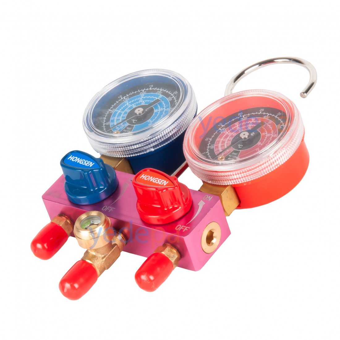 Hongsen HS-M02-410-22-A 2'li Manifold Seti (Çantalı) - R134A, R22, R32 ...